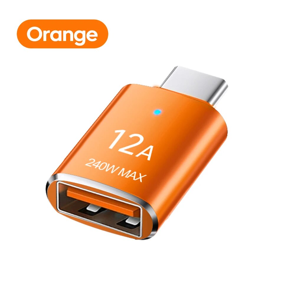Адаптер USB 3.0 к типу C, светодиодный OTG USB C, разъем «папа» на USB A «мама» для iPhone 15, планшетов, ноутбуков, телефонов Android, адаптеров