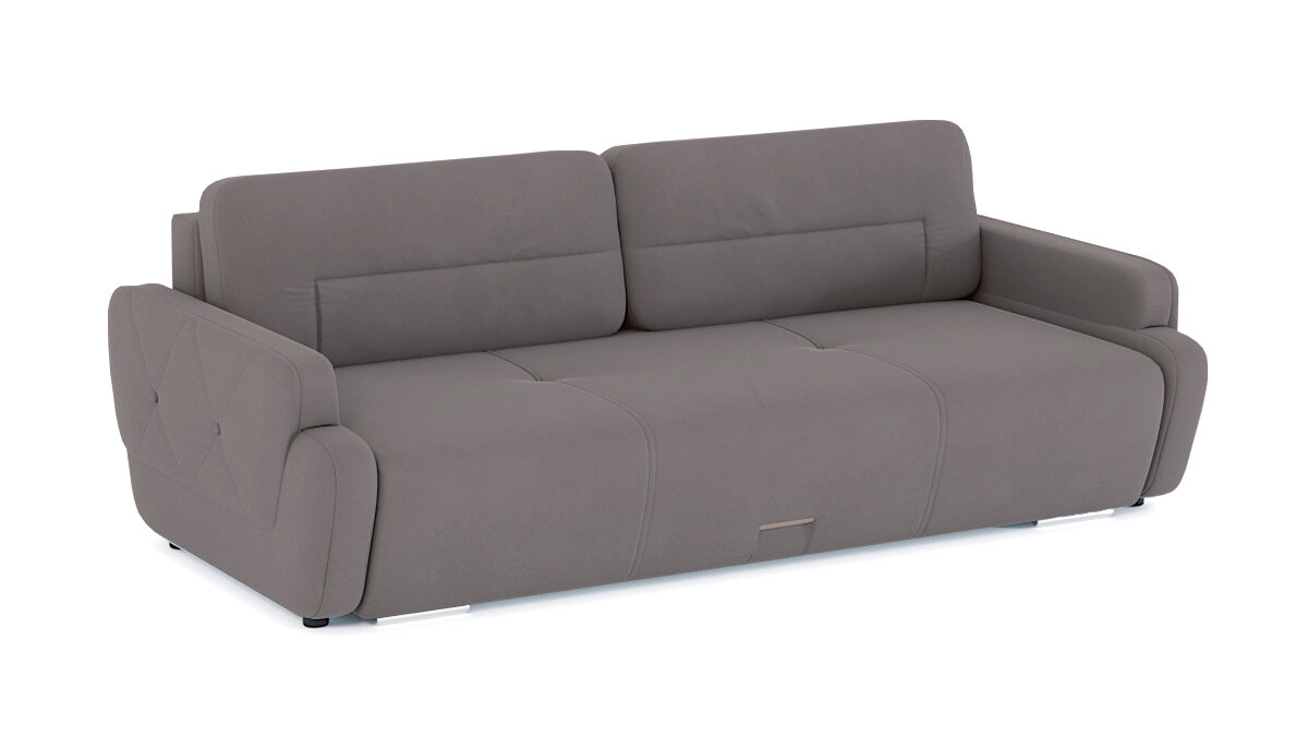 Диван прямой DiHall Джелонг Лайт Браун, механизм пантограф, велюр, 70x225 см