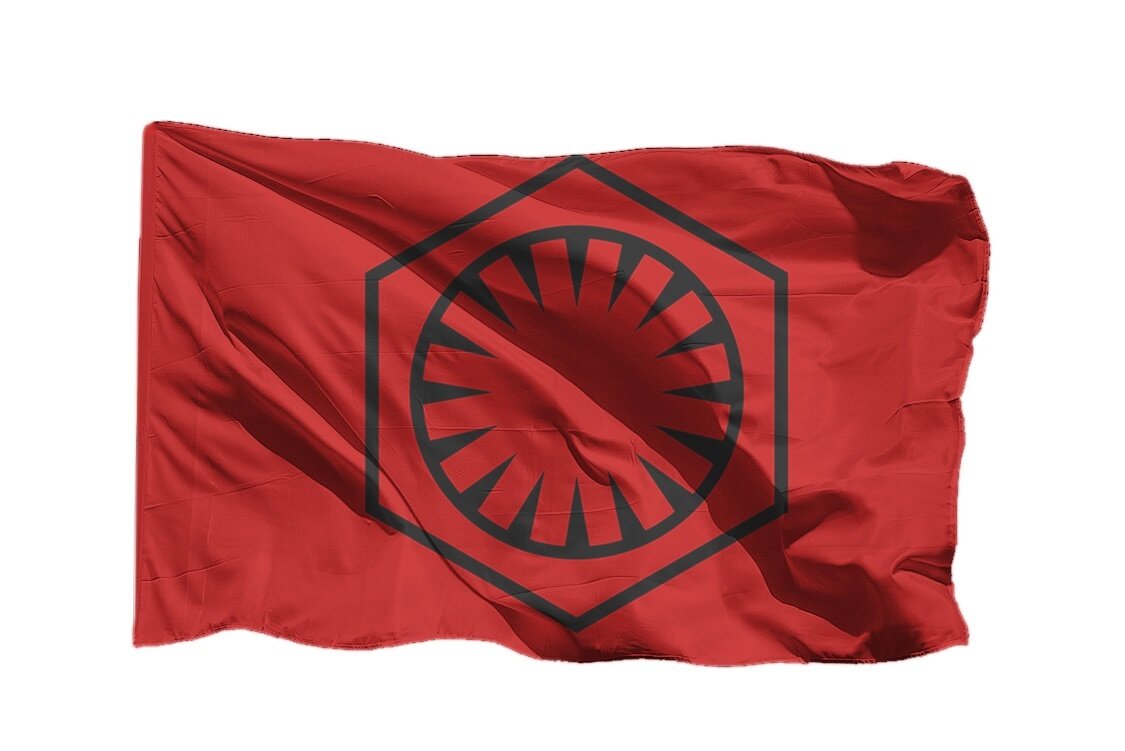 Флаг первого ордена Звездных войн на флажной сетке, 70х105 см - для флагштока