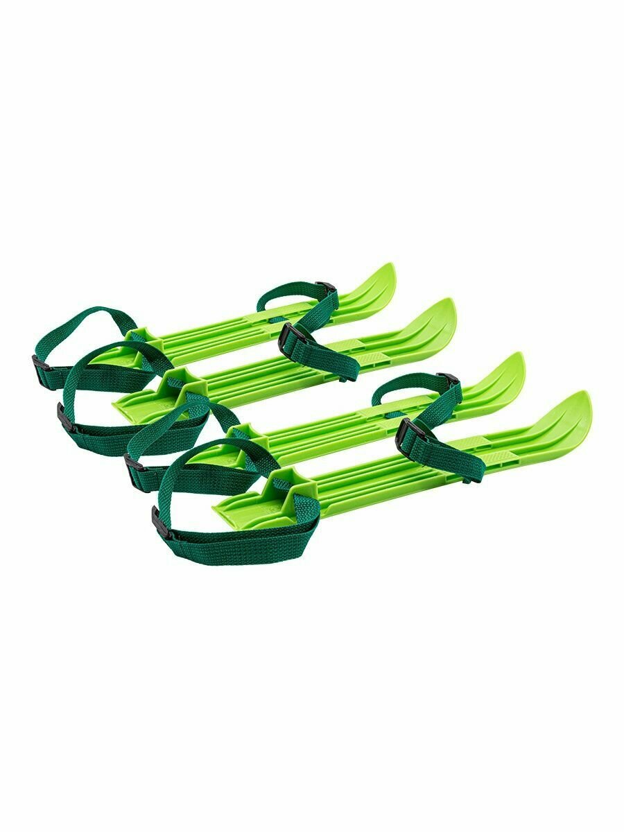 Лыжи для детской коляски 38 см, комплект 4 шт, зелёные