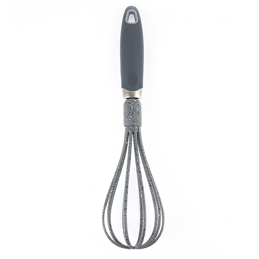 Венчик Nouvelle "Гранит", жаропрочный, нейлон, серый, с петлей, для посудомойки