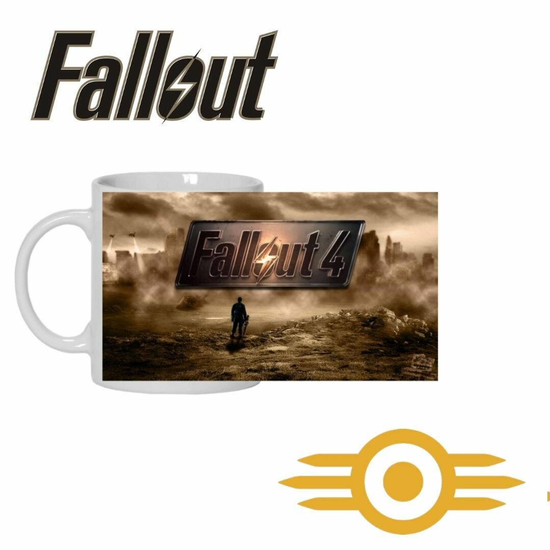 Кружка керамическая с принтом "Fallout", Фоллаут