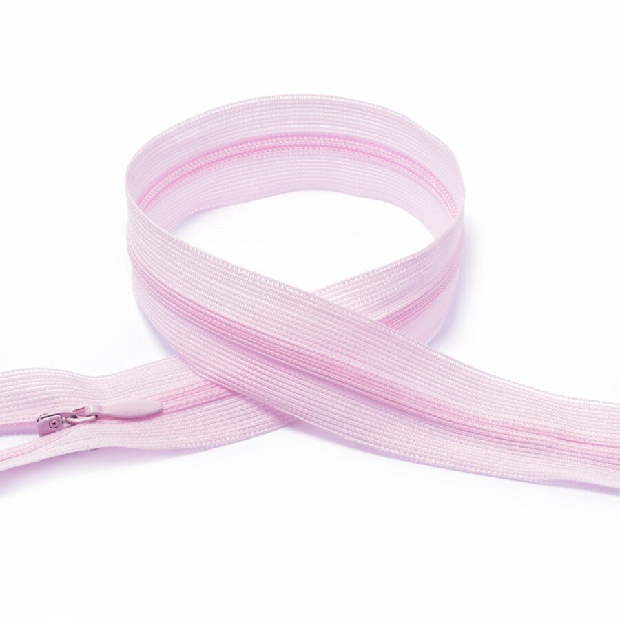 Молния MaxZipper пласт. потайная N3 50см н/р цв. F133 розовый уп.10шт