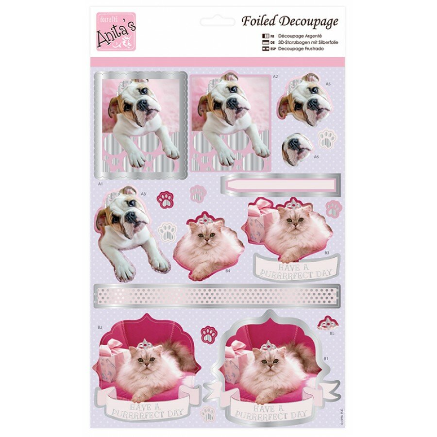 Бумага с высечкой Пушистые принцессы А4 (21,0 х 29,7 см) DOCRAFTS ANT169660