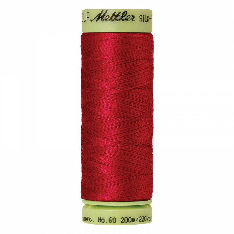 Нить для машинного квилтинга SILK-FINISH COTTON 60, 200 м 0102 Poinsettia