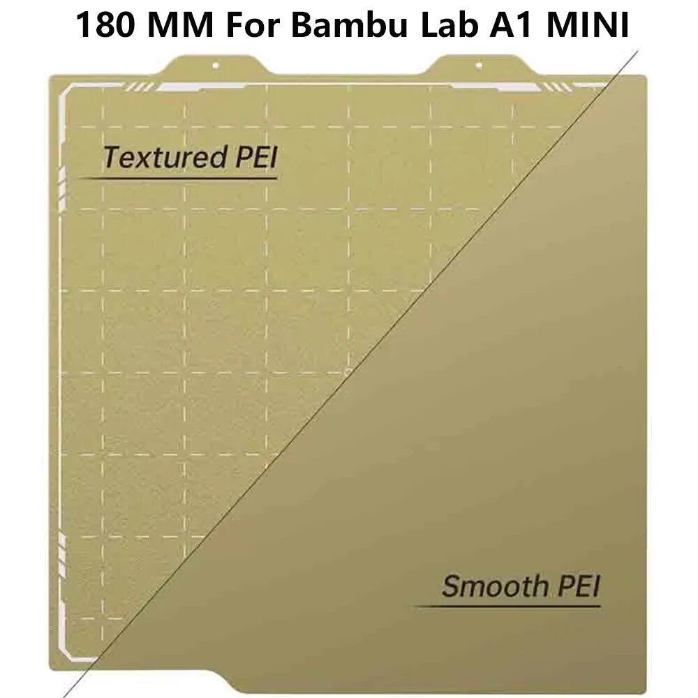 PEI Build Plate 180 мм для Bambu Lab A1 MINI (Текстурированный/Гладкий)