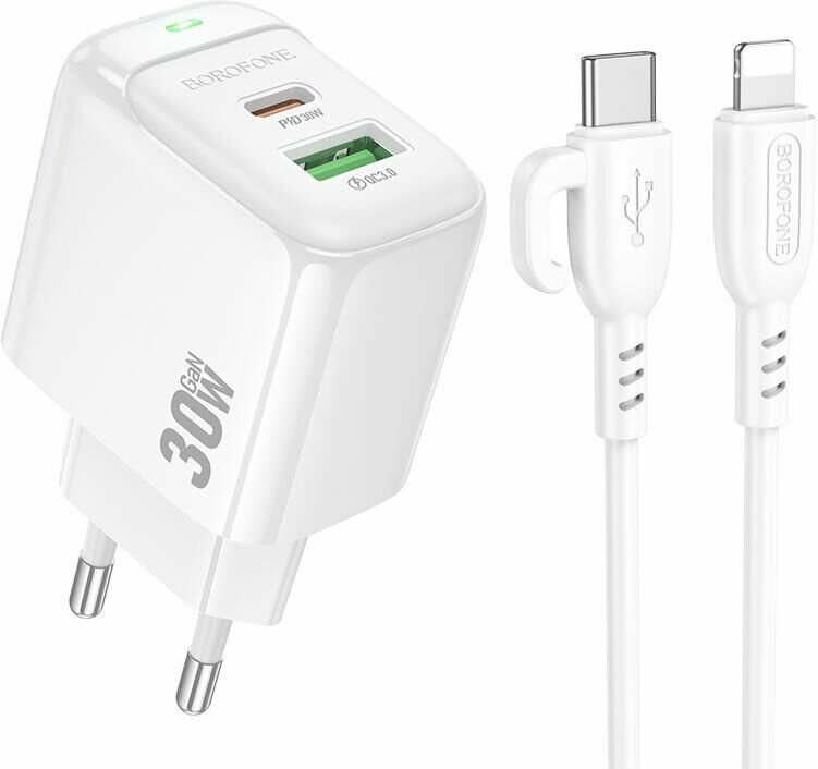 Зарядное устройство Borofone для телефона BAS45Aai 2USB 3.0A PD 30W