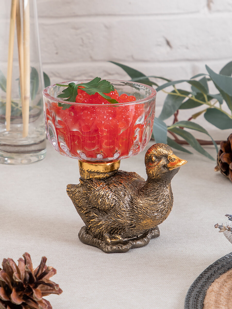 Фруктовница-конфетница из мрамора и стекла на ножке BOGACHO Ханни