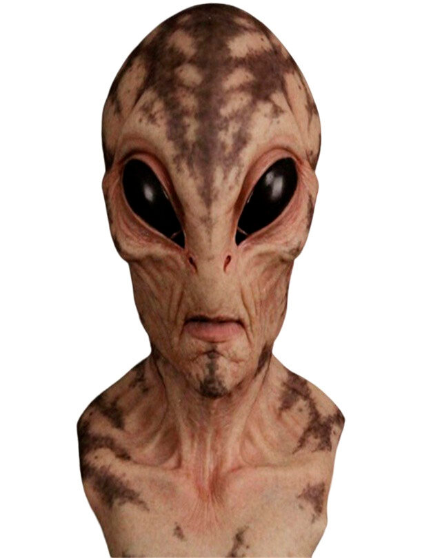 Маска Пришелец из фильма "День независимости", бежевый латекс, пластик, размер взрослый