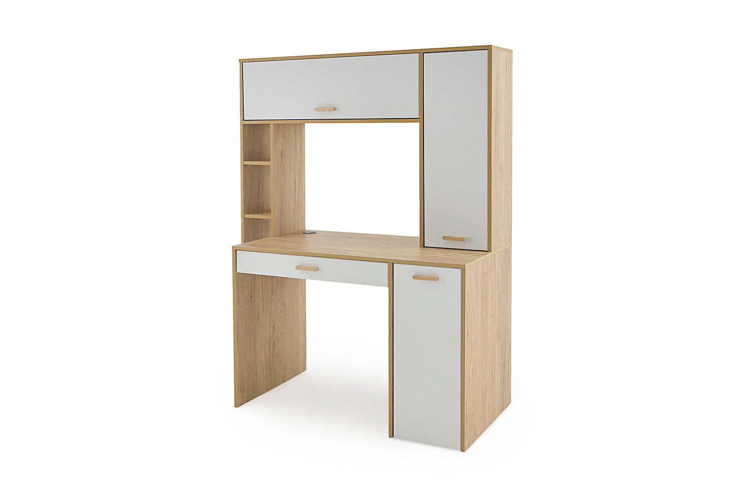 Компьютерный стол SCANDICA Хортен, 127,2х163,2х60 см, цвет дуб натуральный светлый