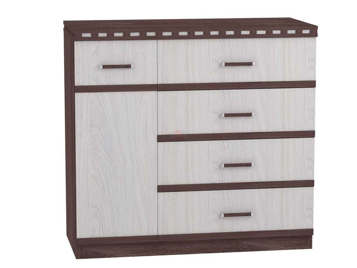 Комод FANT №2 Ольга 13 ЛДСП Ясень анкор тёмный-светлый Размеры: Высота 1020мм Глубина 490мм Ширина 1080мм