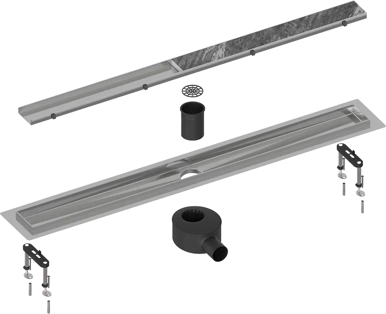 Душевой трап (лоток) Timo Drain Systems DS230207/00 700 двусторонняя панель plate под плитку, хром