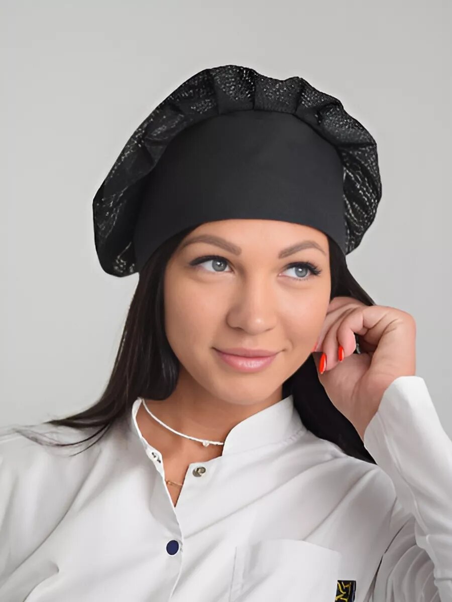 Поварской колпак чёрный