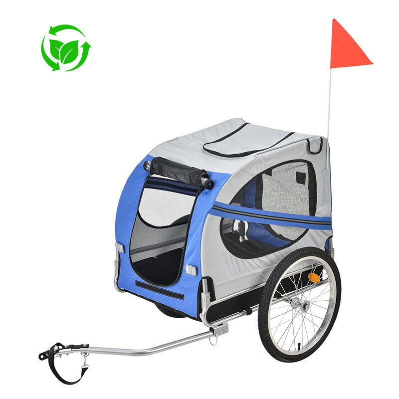 PT006 Большой прицеп для животных, 40 кг, сине-серый