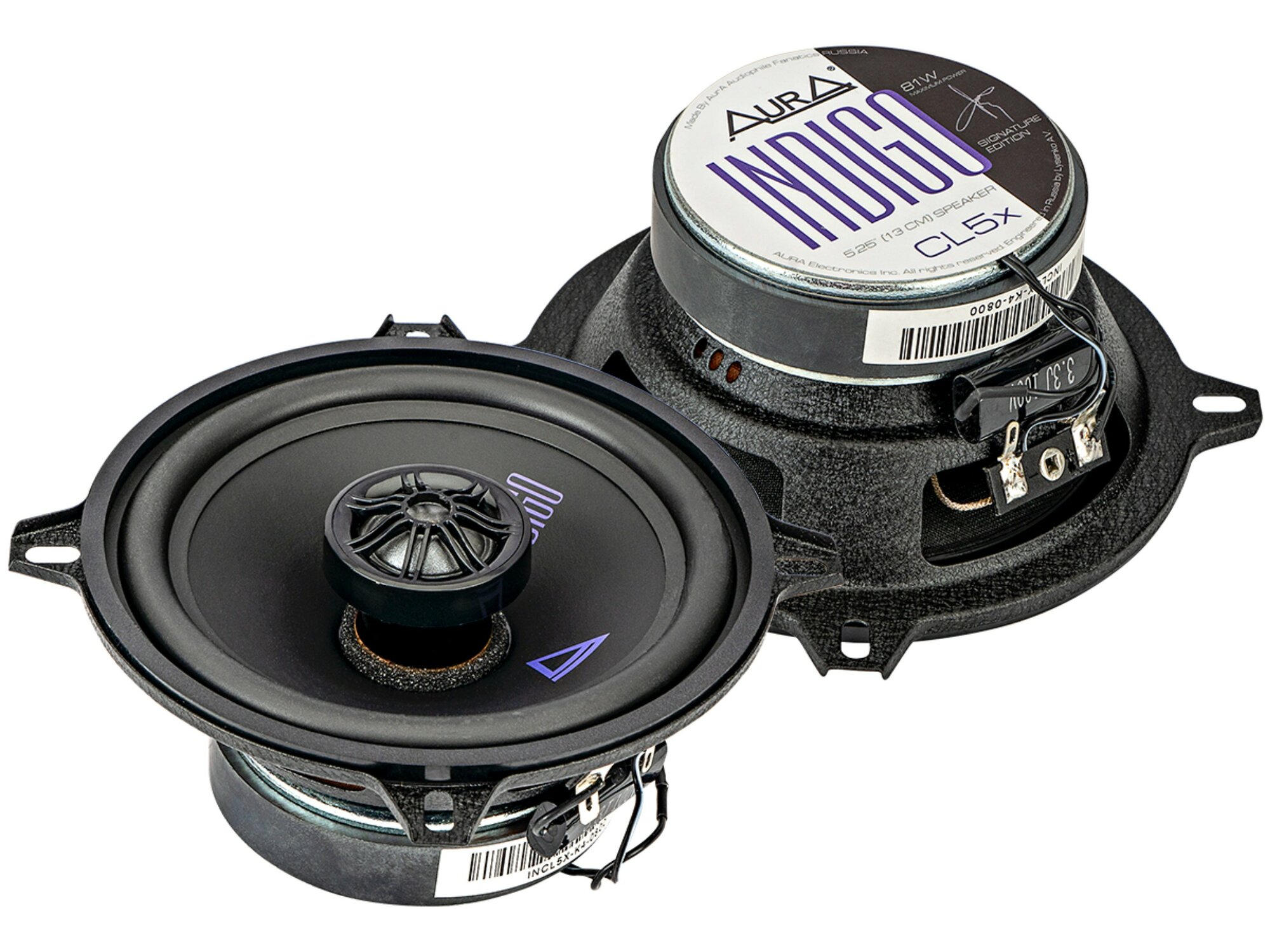 Автомобильная акустика AURA INDIGO-CL5X, двухполосная коаксиальная