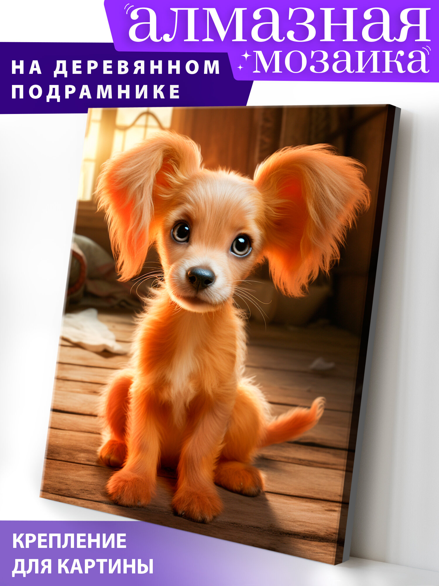 Алмазная мозаика Art on Canvas Щенок (1 шт.)