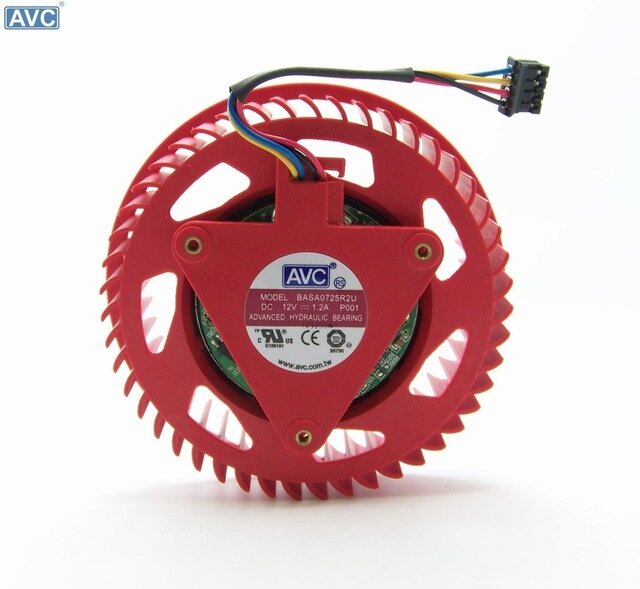 AVC BASA0725R2U P001 DC12V 1.2A Вентилятор охлаждения
