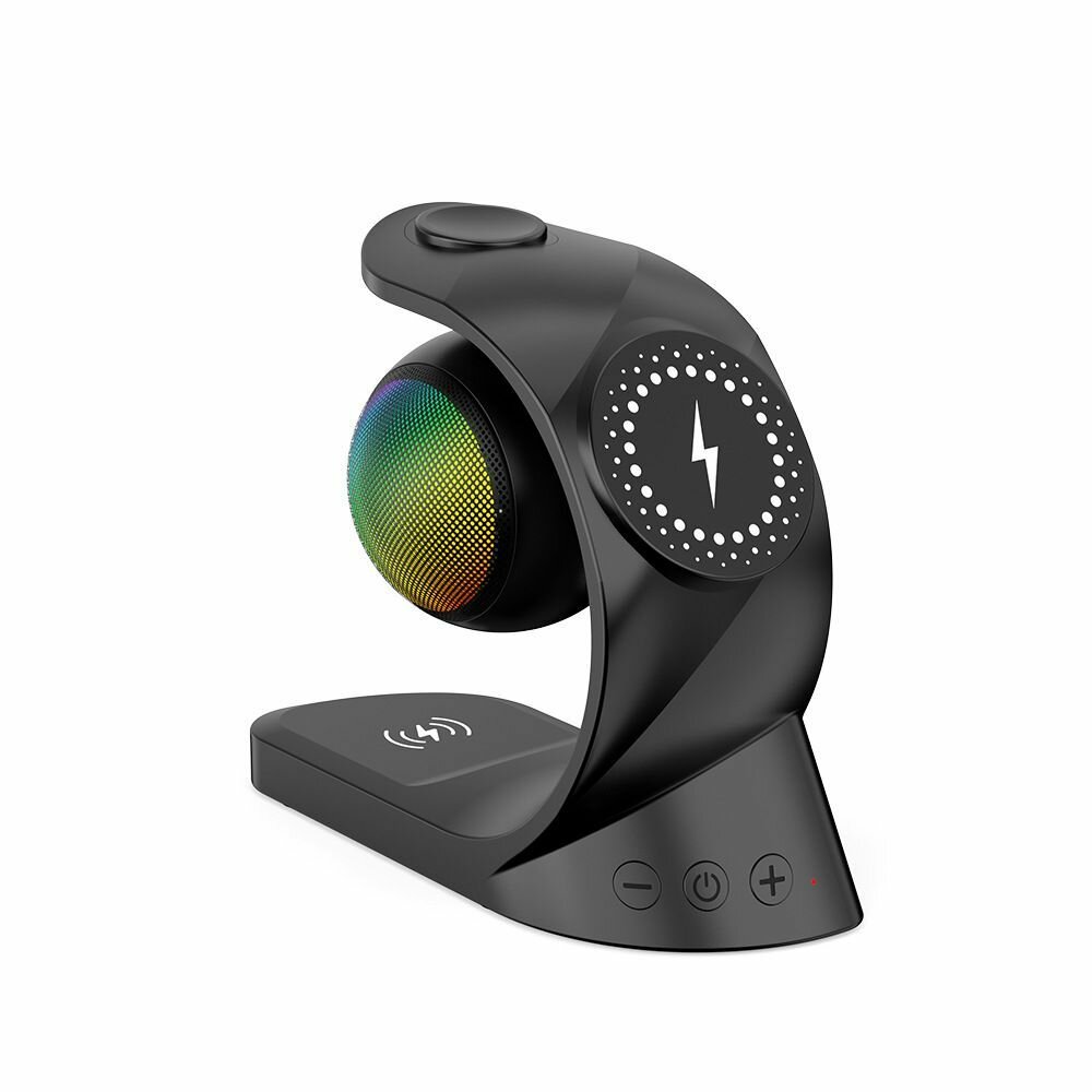 Беспроводная магнитная зарядка, динамик Bluetooth и окружающее освещение новый держатель для мобильного телефона три в одном