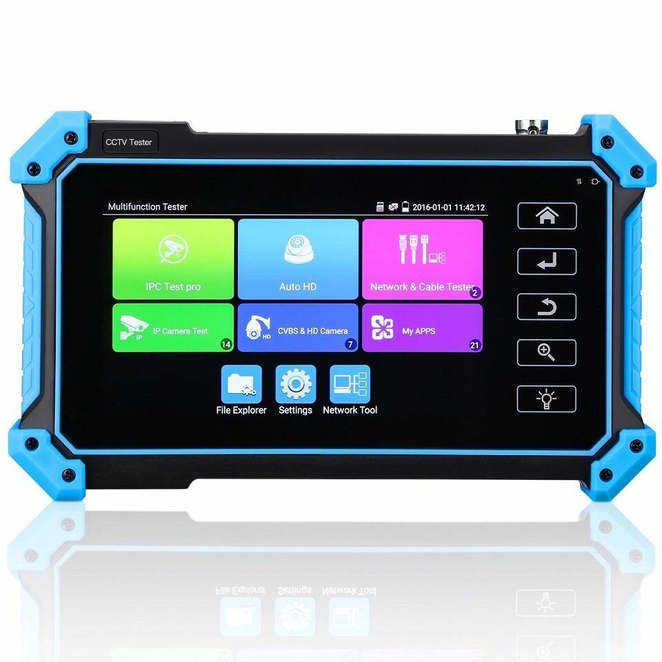 Тестер камер NET/IP/IPC, IPC-5100, 8-мегапиксельный AHD CVI TVI CVBS, дисплей 4K HD, 5-дюймовый сенсорный экран IPS, поддержка входов POE/PTZ/RS485/HDMI и VGA, выход 12 В постоянного тока