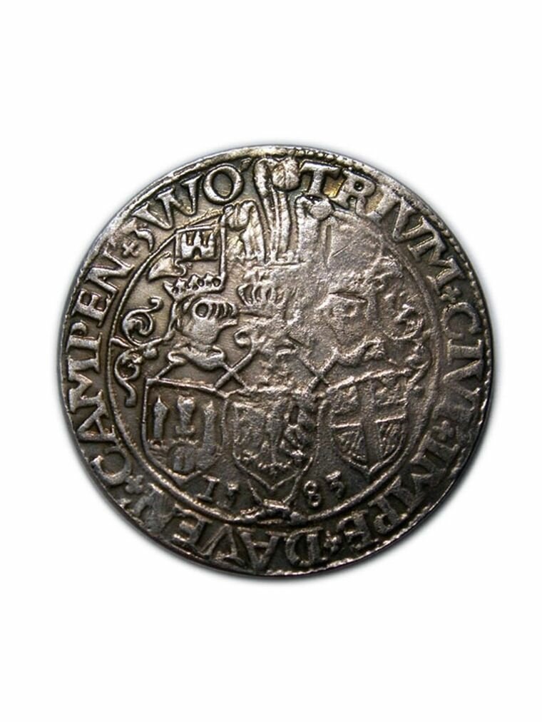 Талер 1583 город Кампен сувенирная копия серебряной монеты, ордена медали и награды