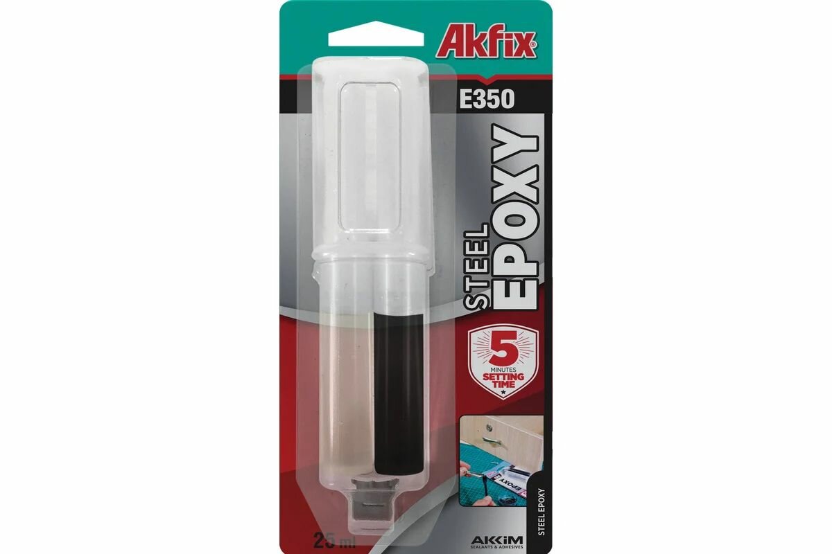 Эпоксидный клей для металла Akfix E350 25 мл (5 минут)