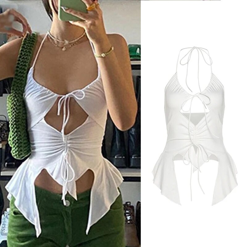 Женские летние топы CZCCWD Белый, М, nz755-white