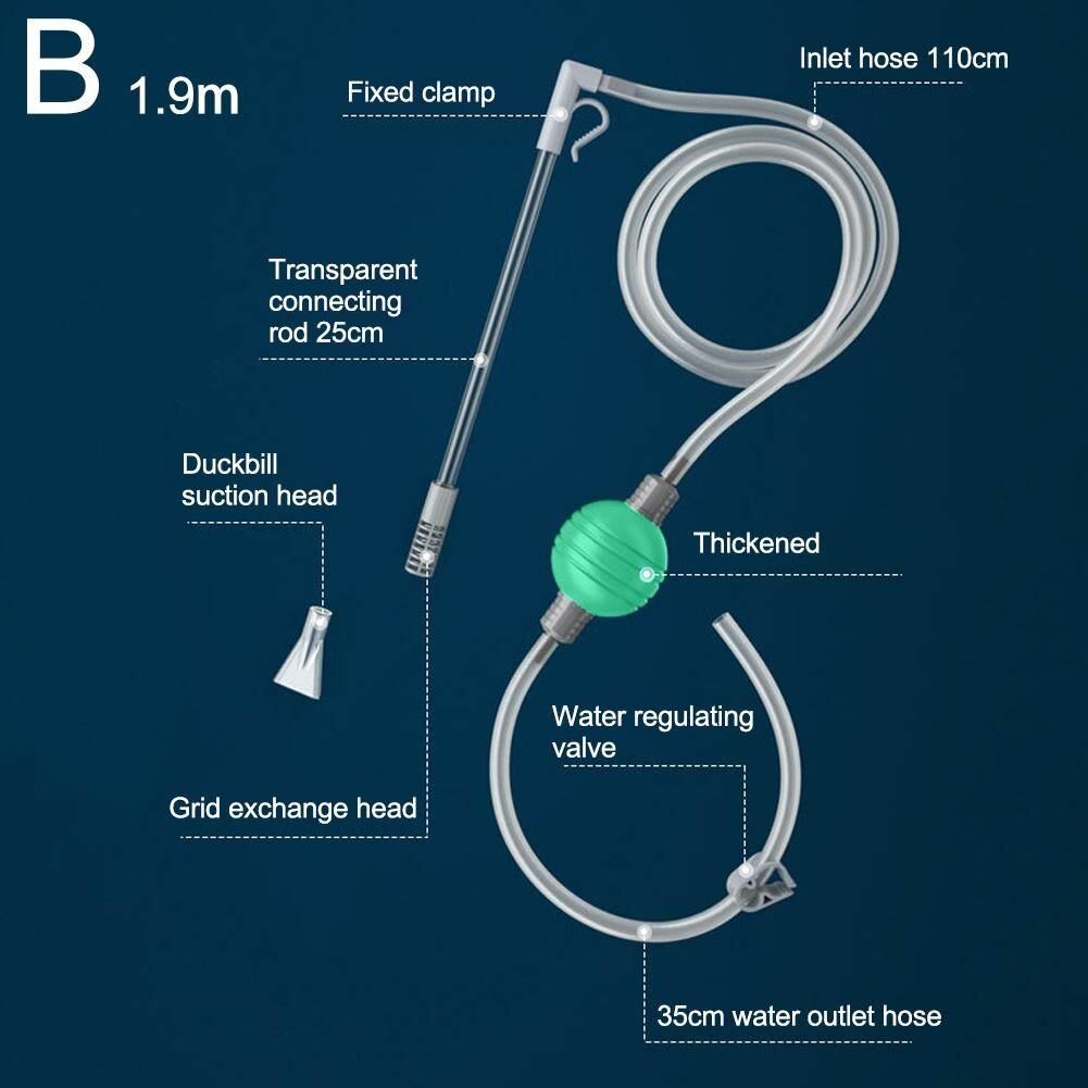 Сифон для аквариума, чистки грунта /мойки аквариумов/слива и перелива воды.