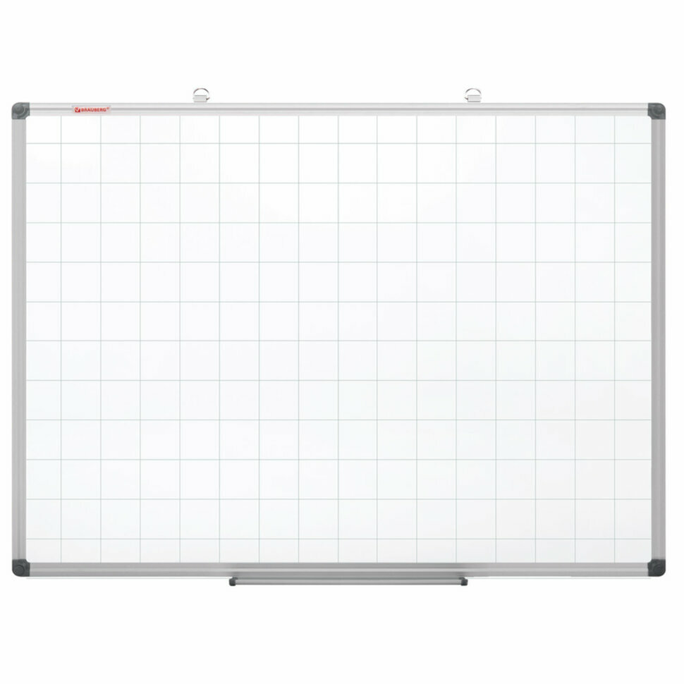 Доска магнитно-маркерная В клетку, 60х90 см, алюминиевая рамка, BRAUBERG "Extra", 237563, 237563