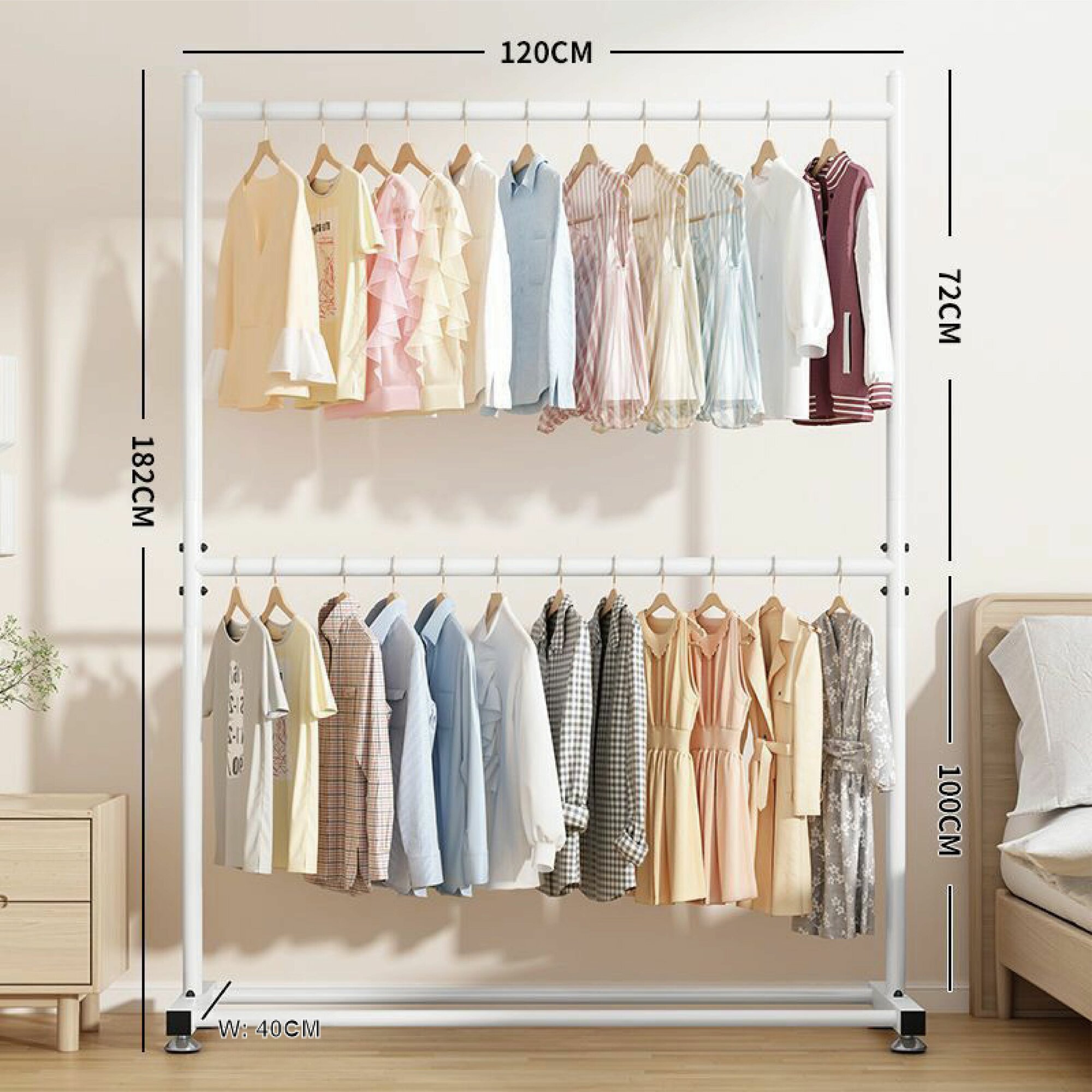 Вешалка-рейл напольная # 1485378217 металлическая, шкаф, Сушильный, вешалка