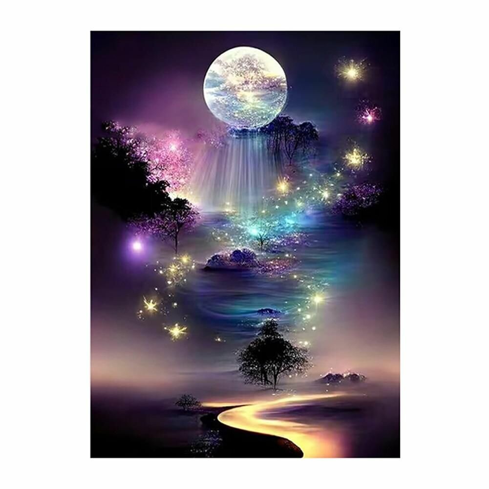 Алмазная мозаика большого размера полная выкладка картина стразы светящиеся в темноте