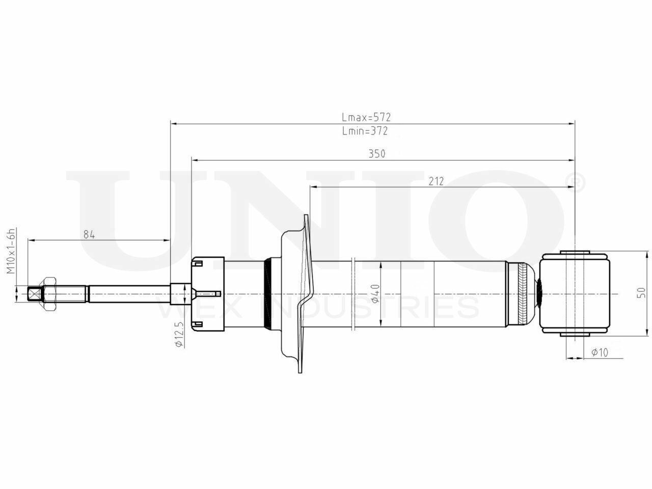 Амортизатор масляный задней подвески, для Ауди 80 III, IV 78-, 90 84-, Audi 84-, артикул SAB-20017 производителя UNIO