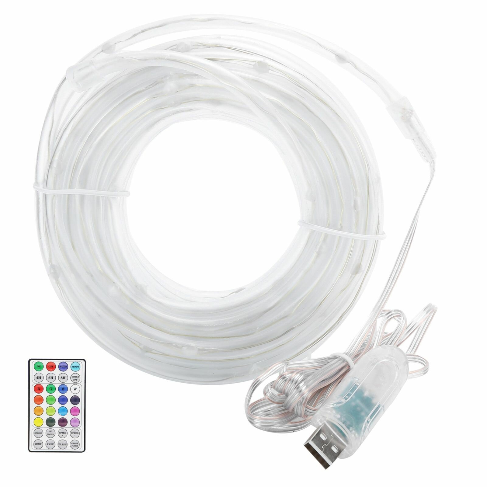 10м RGB светодиодный шланг, USB питание, пульт ДУ