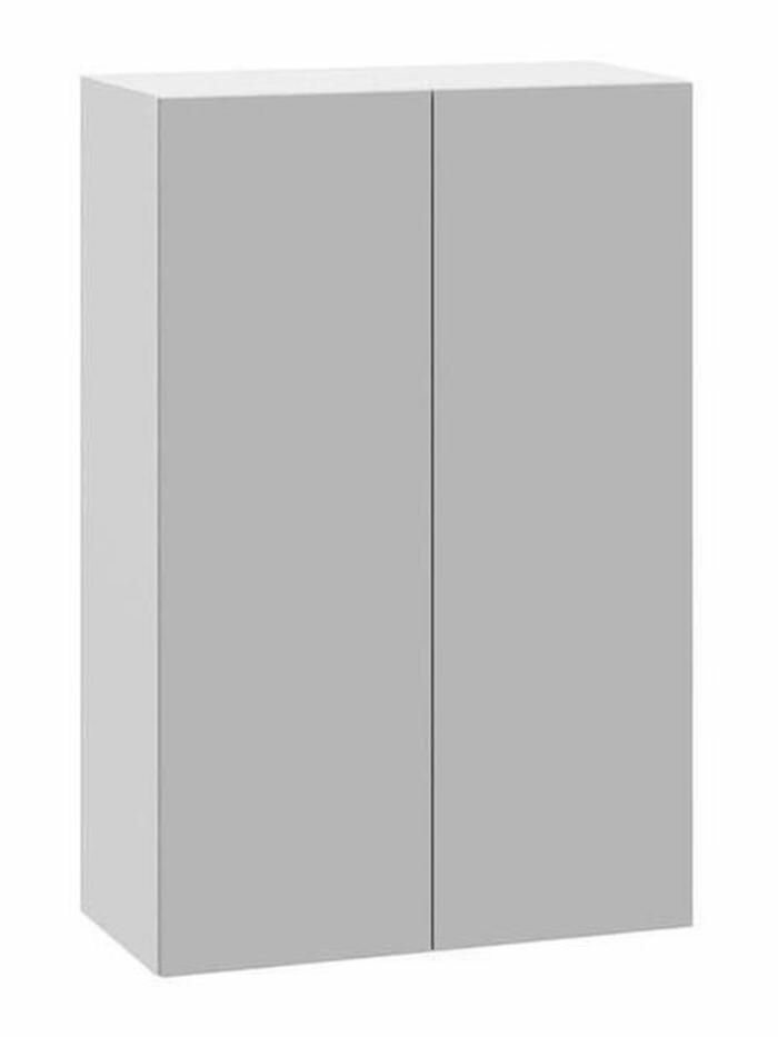 Кухонный модуль навесной, шкаф Тандем с полками, с доводчиками, 60х29.6х91.2 см, Белый / Нео