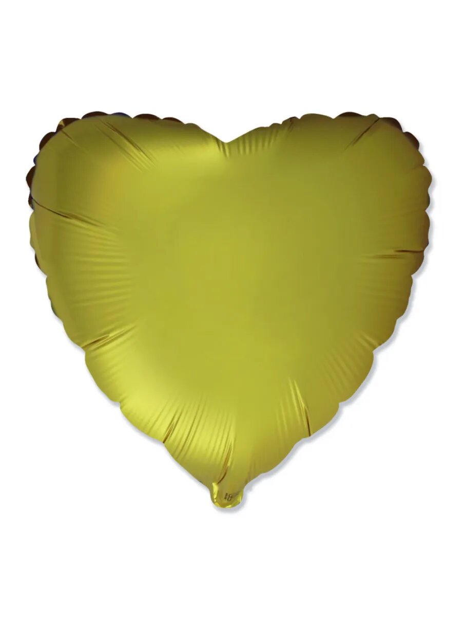 Сердце Лимонный сатин / Satin Lemon, фольгированный шар (18"/46 см ) 1 шт. / FLEX METAL, Испания