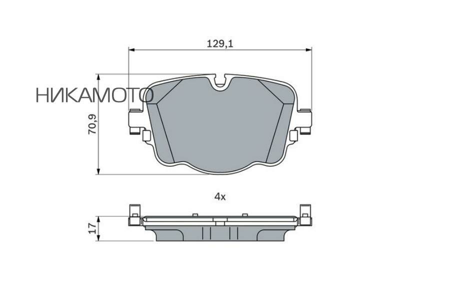 BOSCH 0986424948 Комплект тормозных колодок задний BENTLEY BENTAYGA 3.0H/4.0D/6.0 10.15