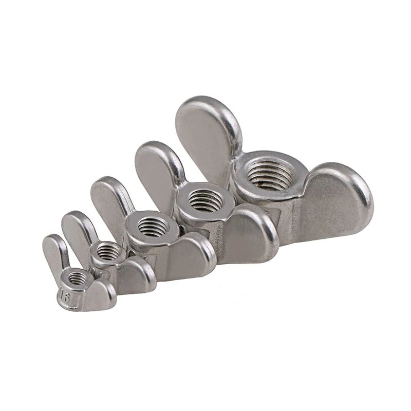 Гайки-бабочки из нержавеющей стали 304, набор М4-М24 M5, 5Pcs