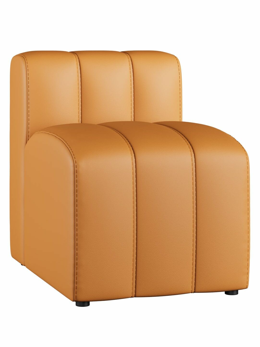 Кухонный диван, уголок Эра, с мягким сиденьем, со спинкой, 50х70х67 см, Желтый, экокожа