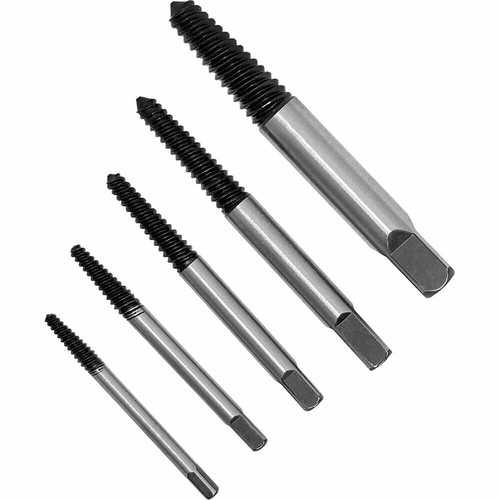 Набор экстракторов Vertextools 0987-3-18, м18, м11, м14, с резьбой М3-6, полупрофессиональный CrV, левая резьба