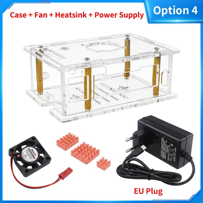 Корпус для Orange Pi RV2 SHCHV прозрачный акриловый Option 4