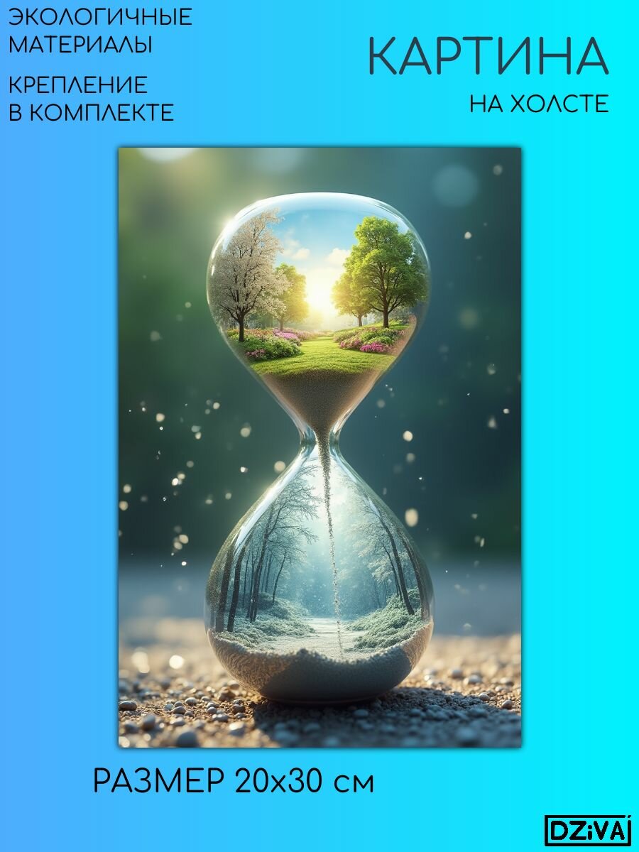 Картина на холсте "Времена года" 20x30 см