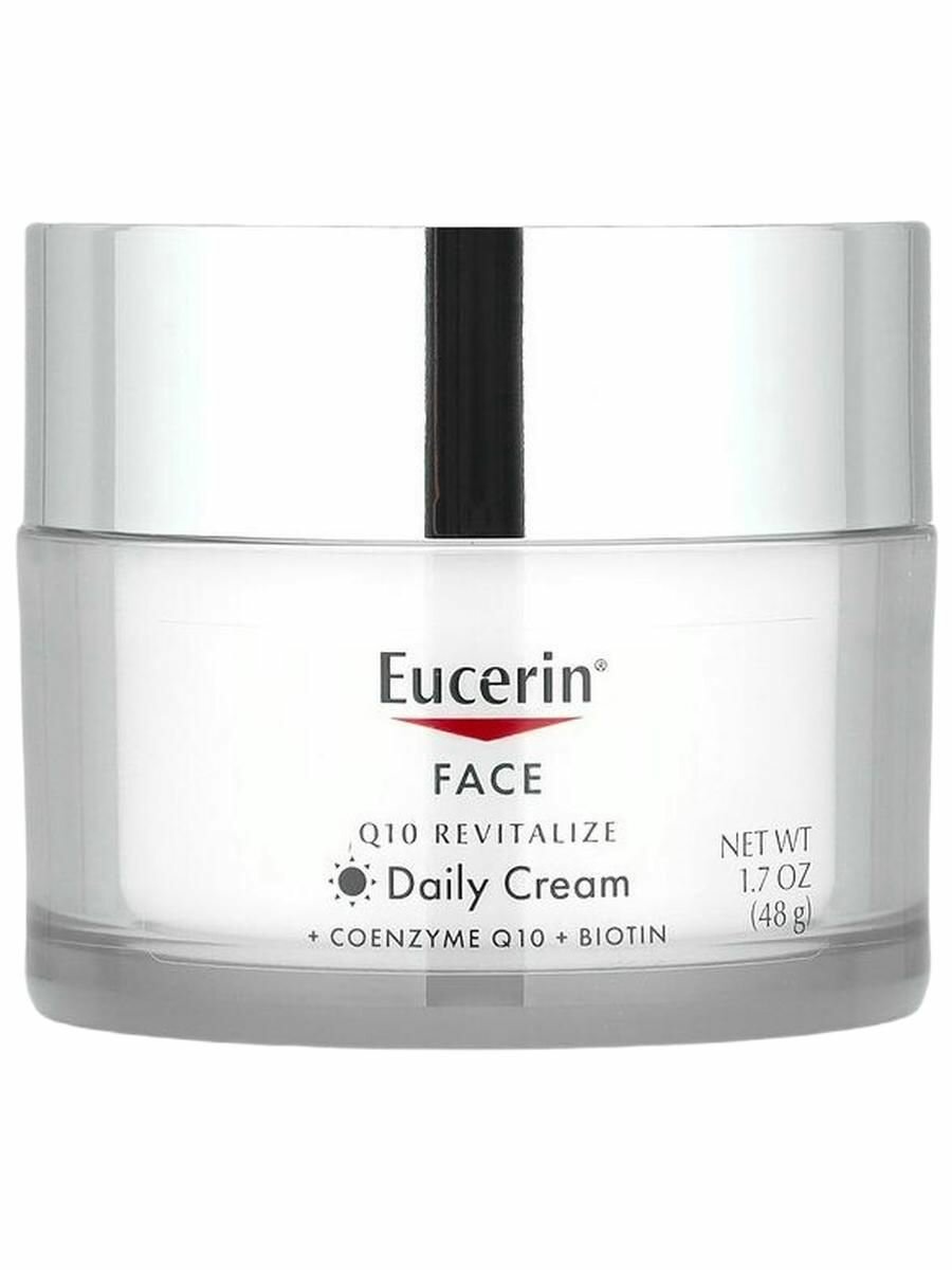 Eucerin, крем дневной для лица, коэнзим Q10 + биотином, Q10 Revitalize + Biotin, 48 г