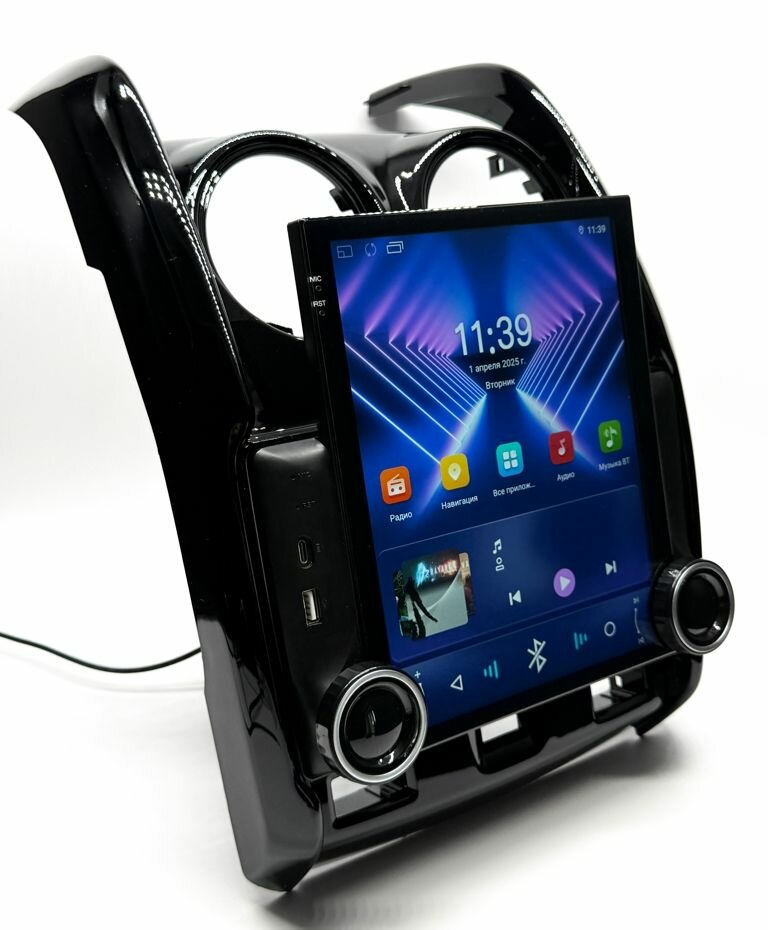 Большая магнитола Tesla Drive One 4/64 с крутилками Lada Largus 2 2021-2025 рестайлинг