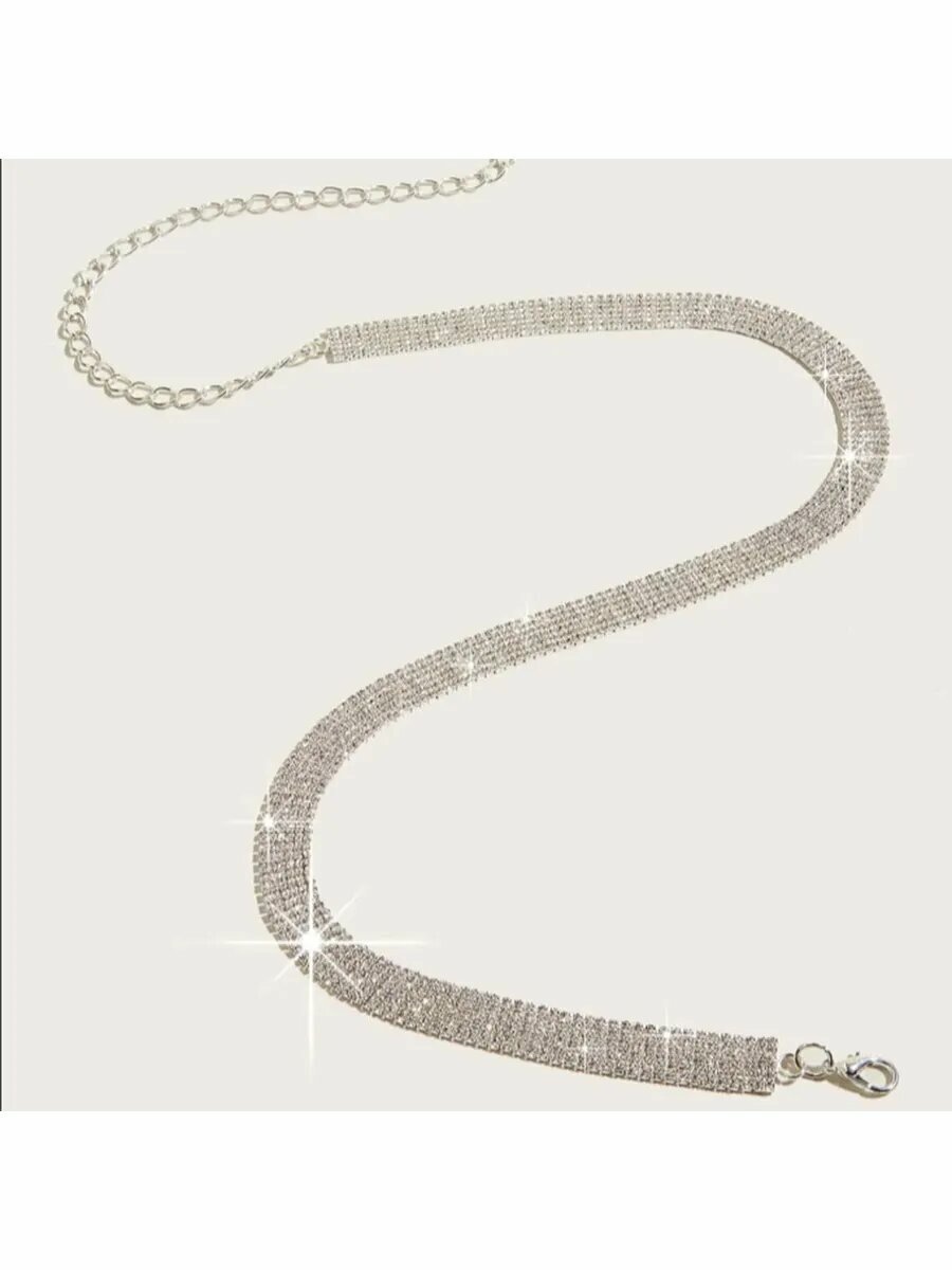 Стильная цепочка для талии с камнями