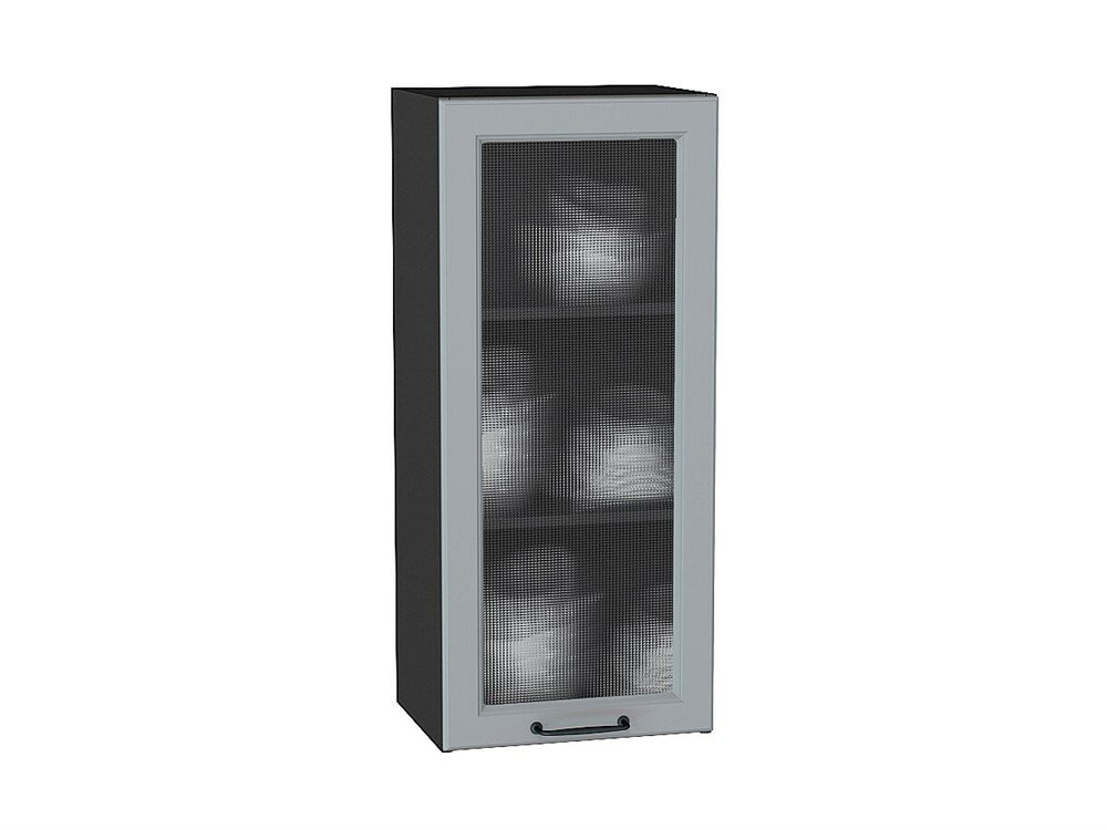VVT Шкаф верхний с 1-ой остекленной дверцей Ницца Graphite, Magnum, 920, 400, Кризет