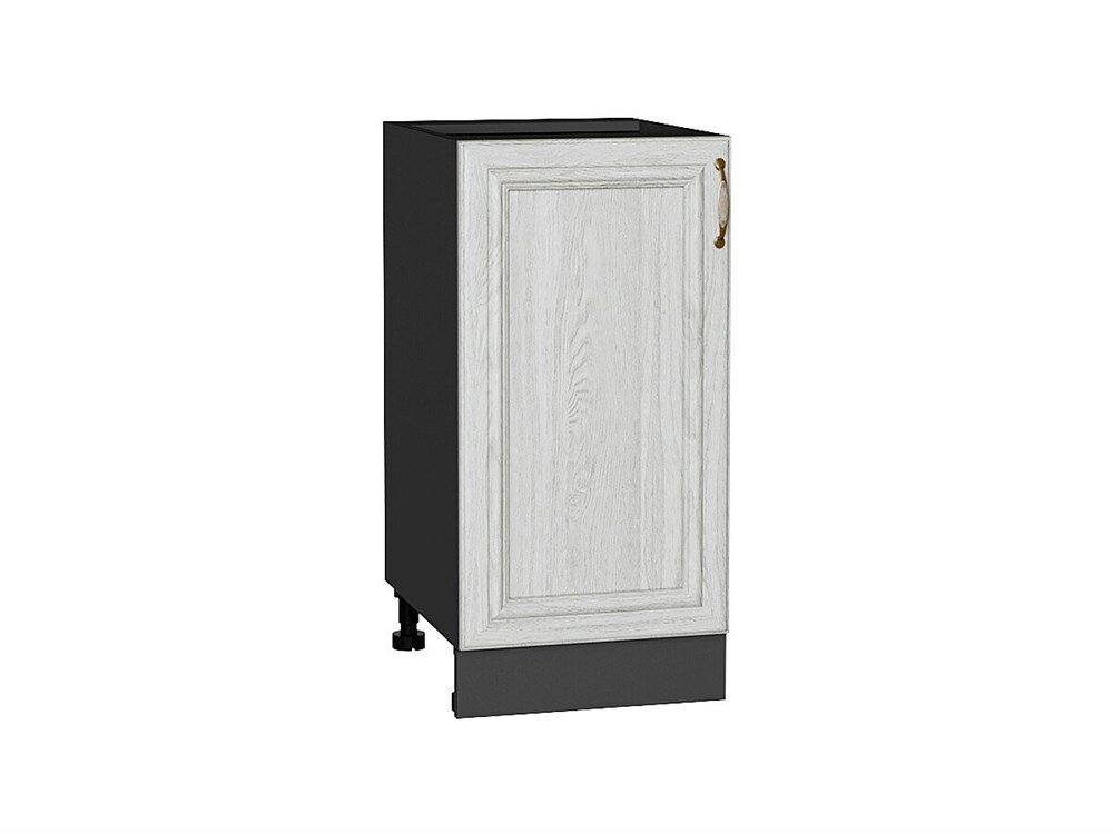 VVT Шкаф нижний с 1-ой дверцей Шале Graphite, White Dreamline, 400 В*Ш*Г 816*400*480, фасад МДФ White Dreamline, корпус Graphite White Dreamline
