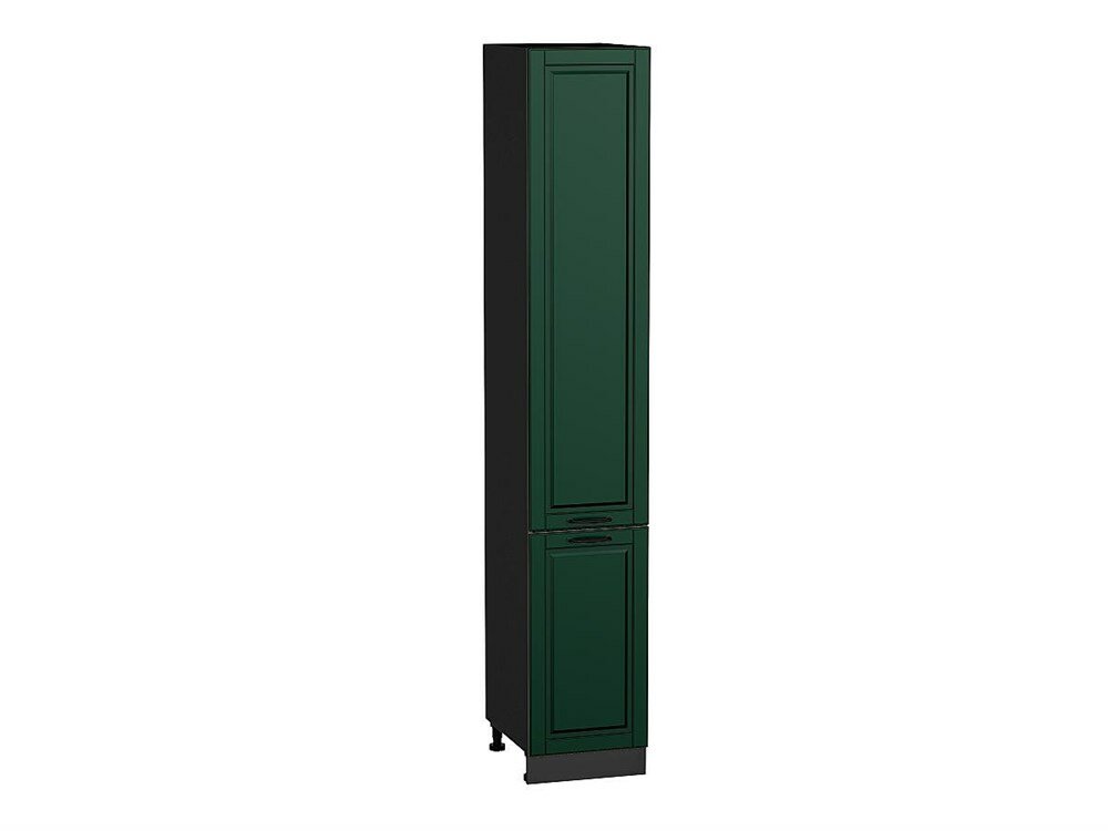 VVT Шкаф пенал с 2-мя дверцами Дублин Graphite, Special Green, 2340, 400 В*Ш*Г 2336*400*574, фасад МДФ Special Green, корпус Graphite Special Green