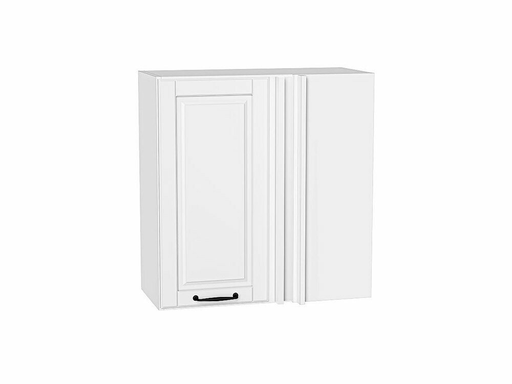 VVT Шкаф верхний прямой угловой Дублин Белый, Special White, 720 В*Ш*Г 716*700*345, фасад МДФ Special White, корпус Белый Special White