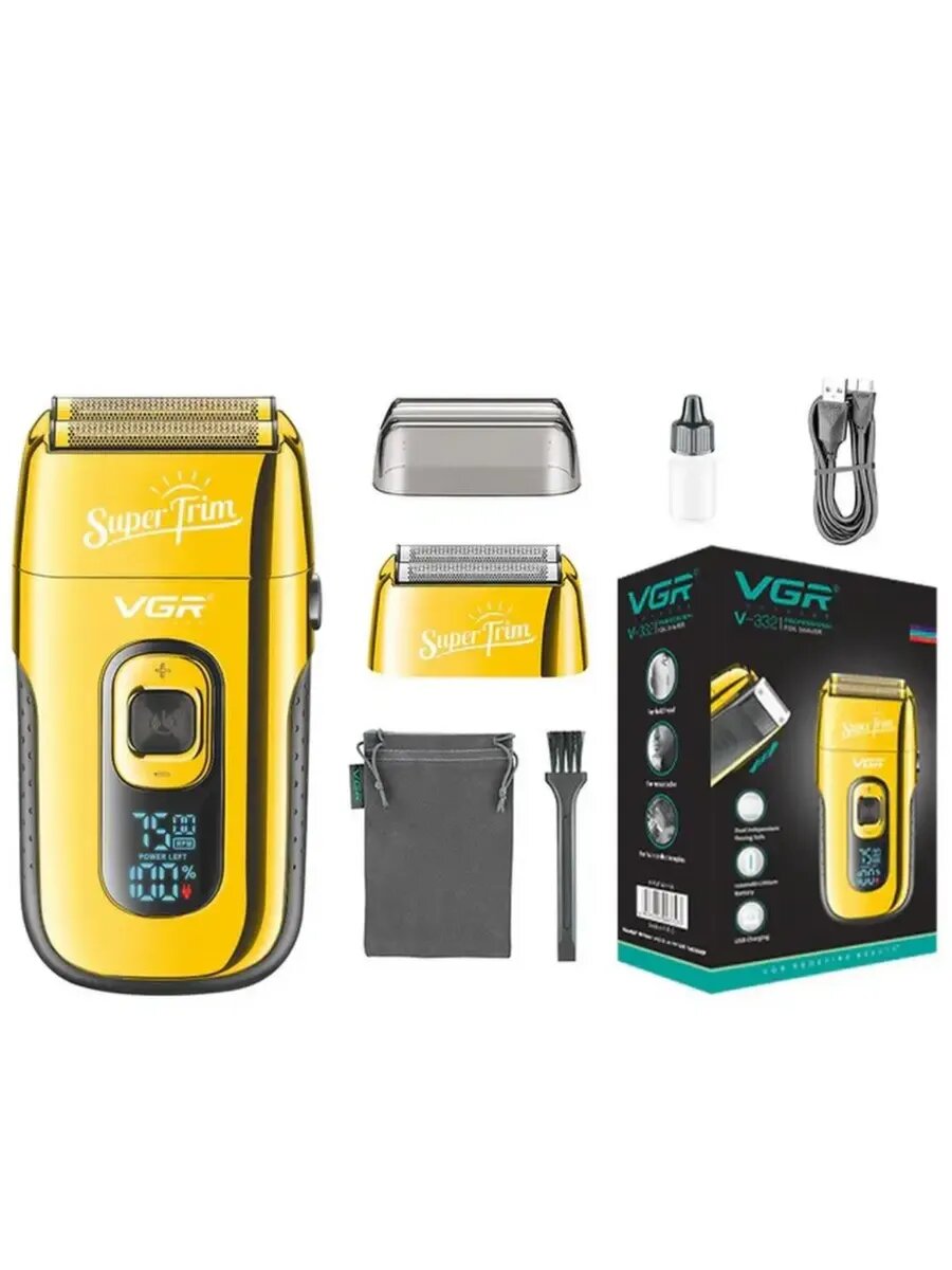 Электробритва мужская для лица аккумуляторная шейвер VGR V-332