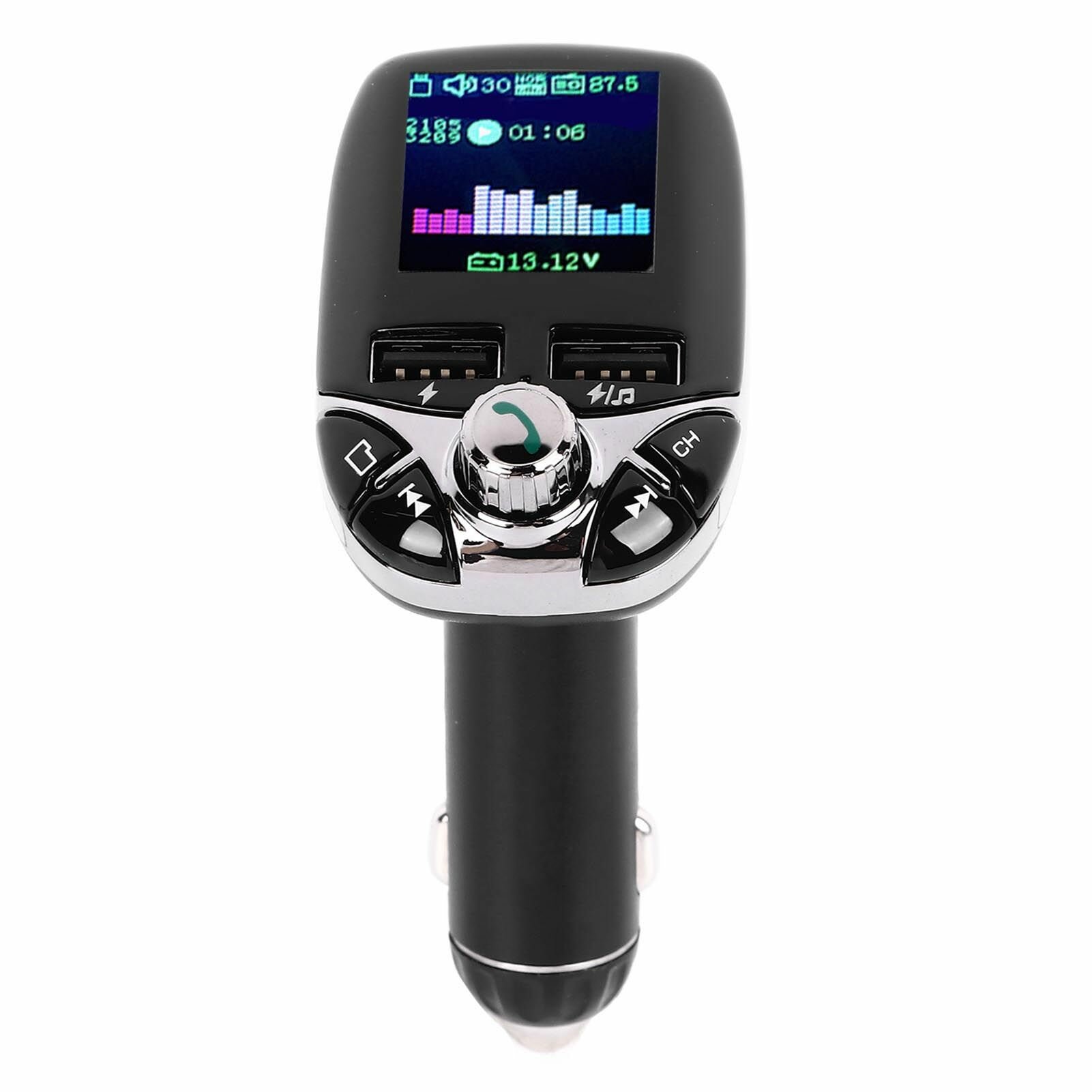 Автомобильный MP3-плеер с быстрой зарядкой, цветной экран, встроенный Bluetooth-приемник. Автомобильный Bluetooth FM-передатчик с 2 портами USB.