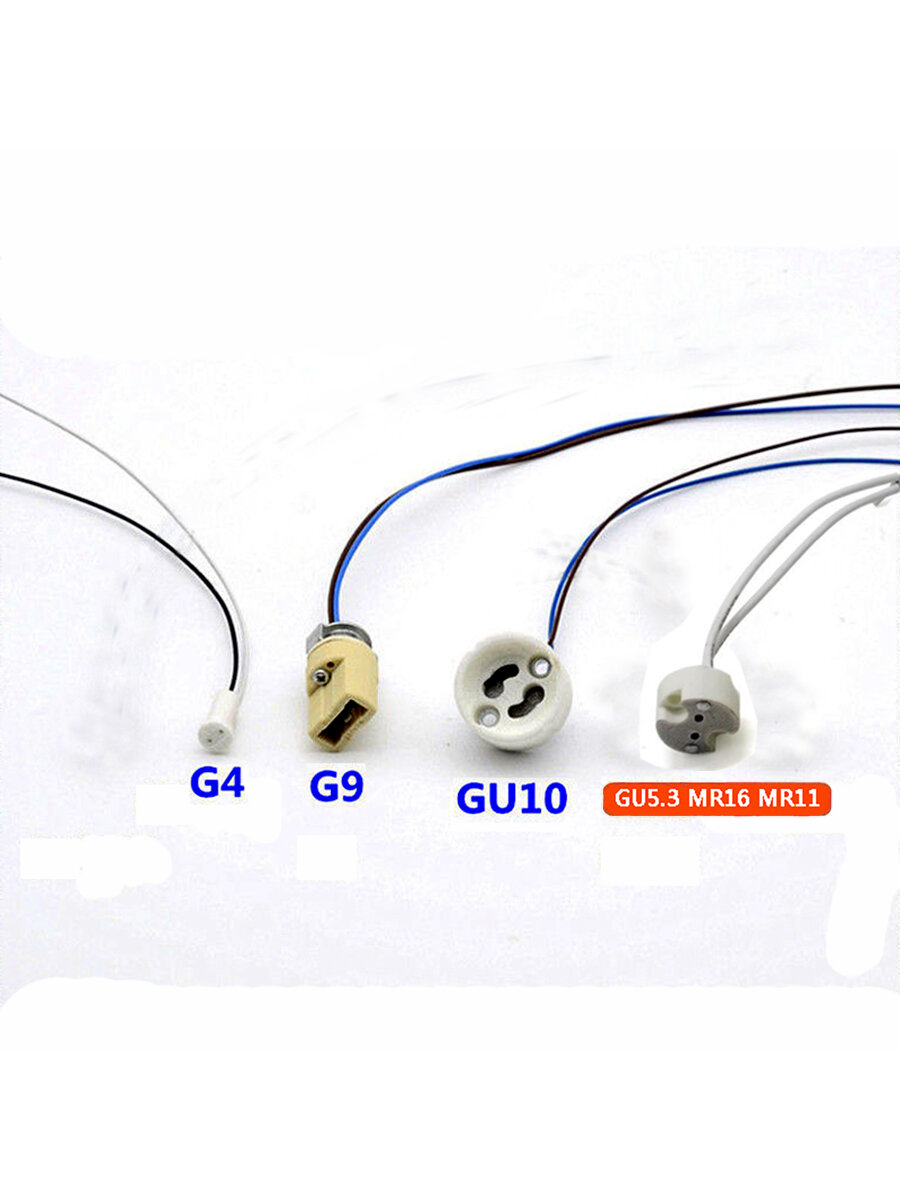 Патрон для лампы Держатель лампы G4 G5.3 GU5.3 MR16 MR11 G9 GU10, 2 шт.